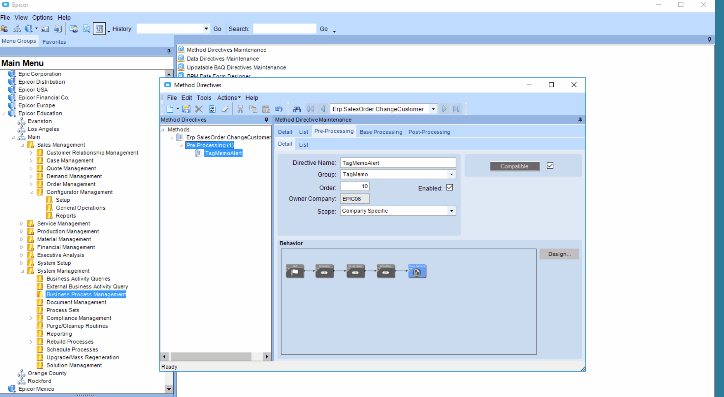 BPM Designer Freeze Up On Custom Code Epicor ERP 10 Epicor User