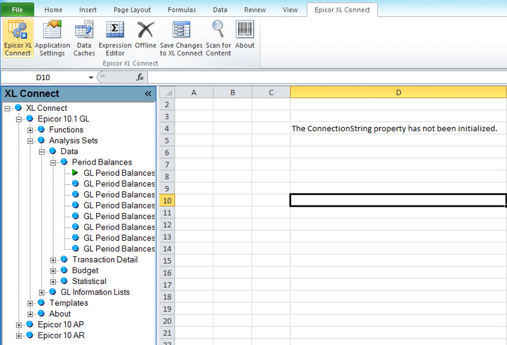 XL Connect Config issue - Epicor ERP 10 - Epicor User Help Forum