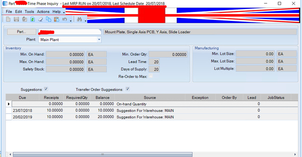 Time Phase - Epicor ERP 9 - Epicor User Help Forum