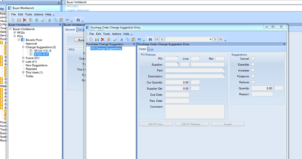 Change PO Suggestions - Epicor ERP 9 - Epicor User Help Forum