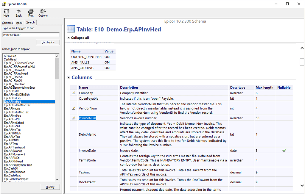 [ Download ] Epicor 10.2 & Kinetic .CHM Schema - Epicor ERP 10 - Epicor ...
