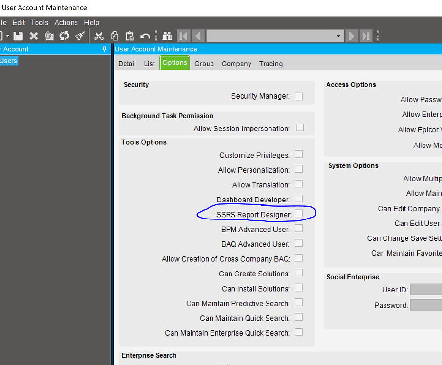 Insufficient Permissions for SSRS creation - Epicor ERP 10 - Epicor User Help Forum