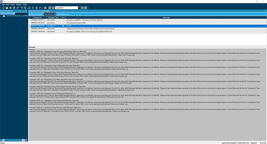 Upgrade issue with GL Transaction Type conversion - Kinetic ERP - Epicor User Help Forum