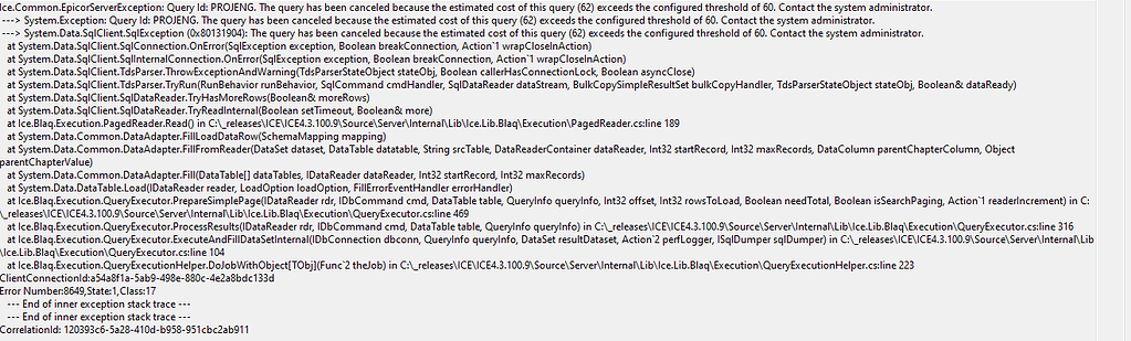 BAQ error - Kinetic ERP - Epicor User Help Forum