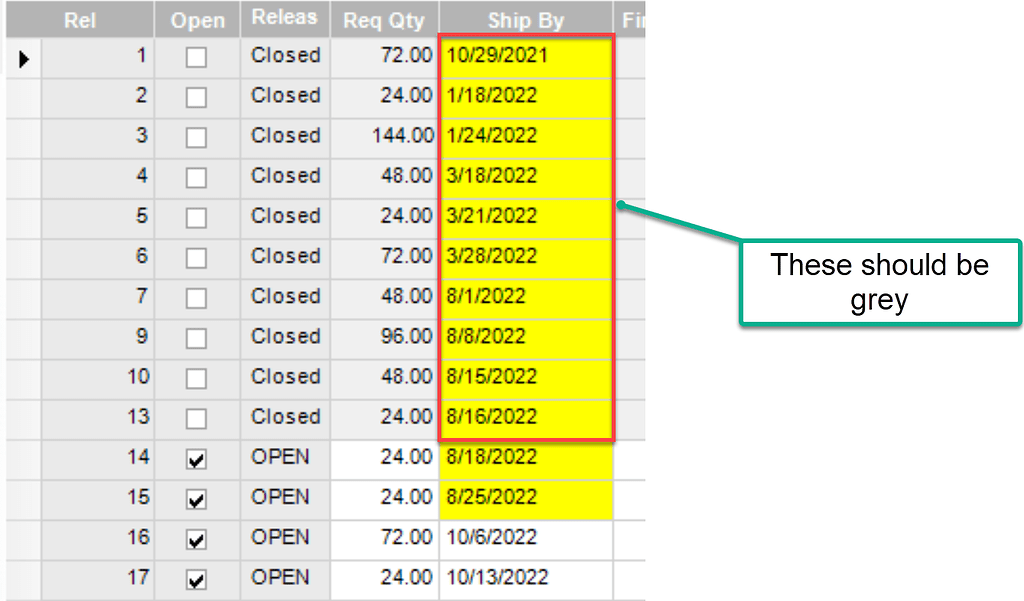 Row Rule to show Open Releases that are late - Kinetic ERP - Epicor ...