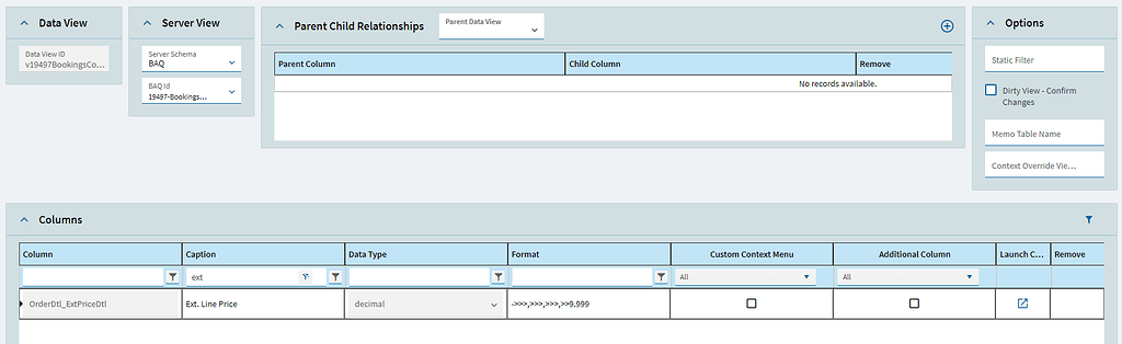 Column not showing in Kinetic grid/personaliztion, is in data view - Kinetic ERP - Epicor User ...