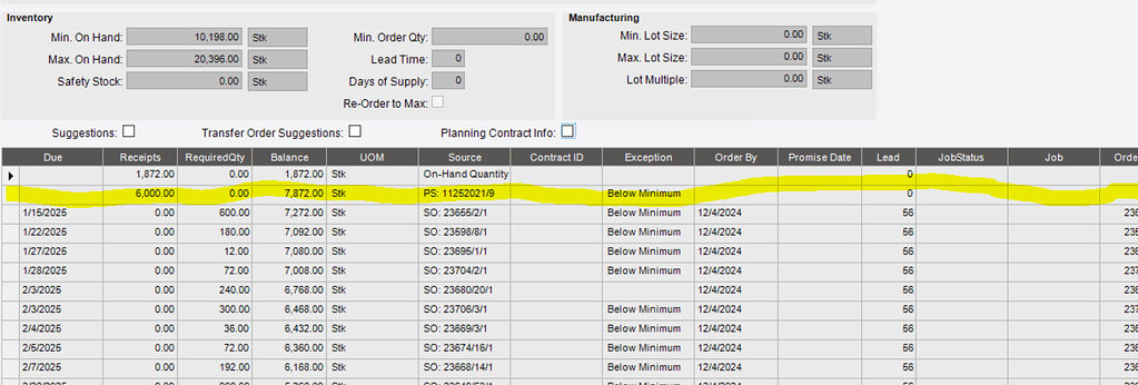 Time Phase Inquiry - Kinetic ERP - Epicor User Help Forum