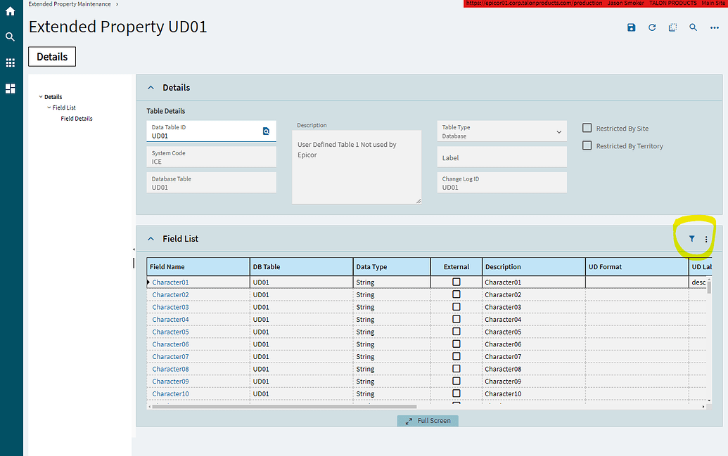 Documenting UD table usage - Kinetic ERP - Epicor User Help Forum
