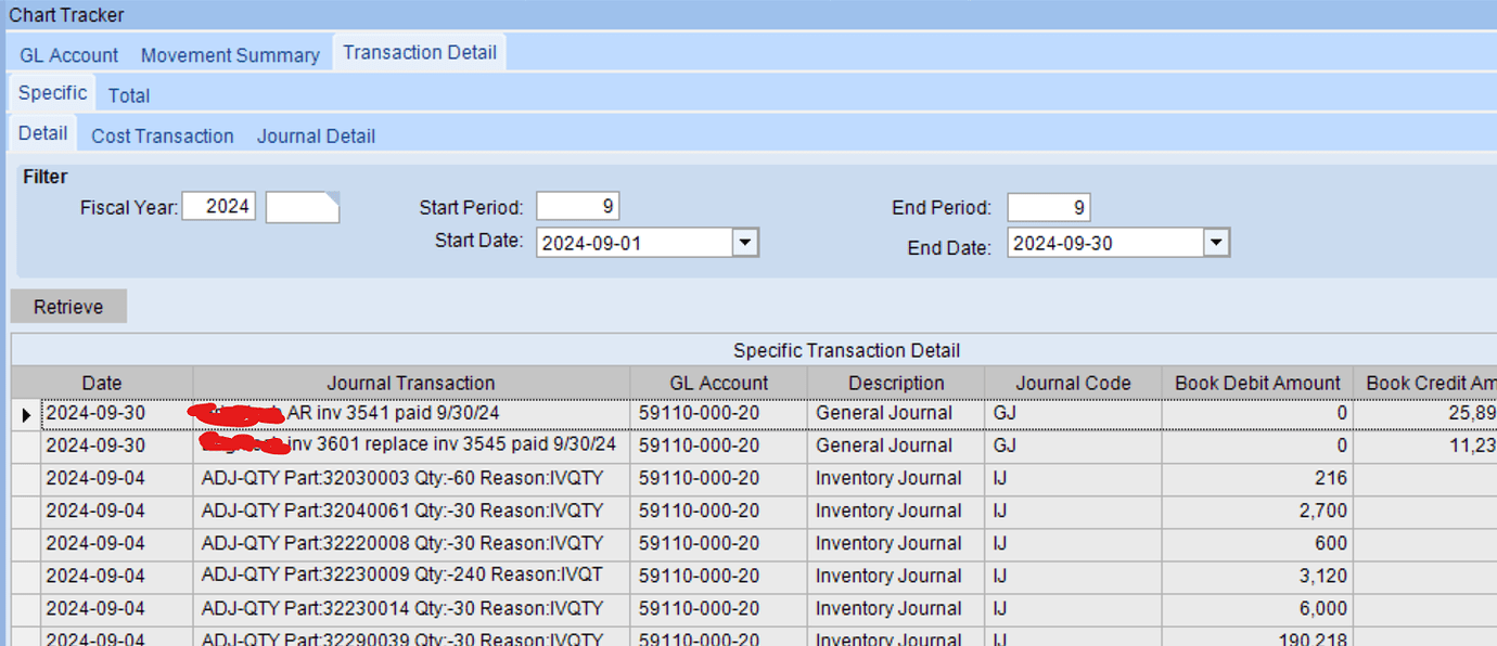 Transaction type by GL account - Kinetic ERP - Epicor User Help Forum