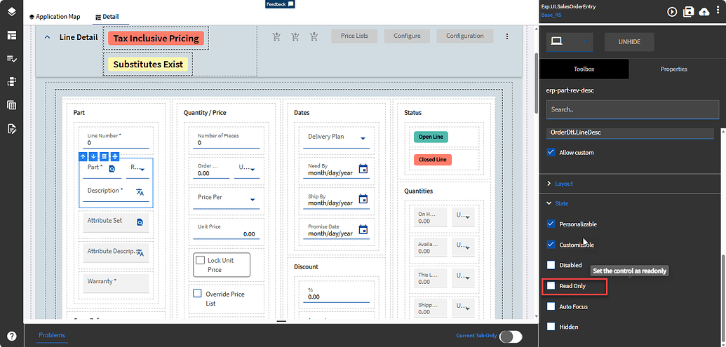 Navigate between order lines control disabled - Kinetic ERP - Epicor ...