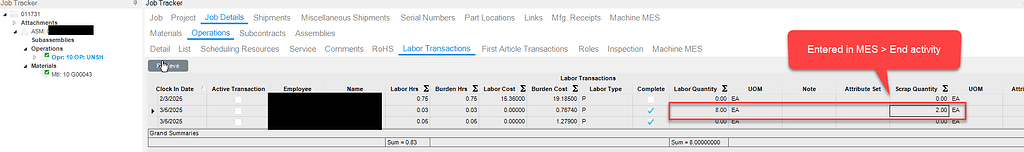 End Activity Scrap Qty vs Nonconformace/DMR - Kinetic ERP - Epicor User ...