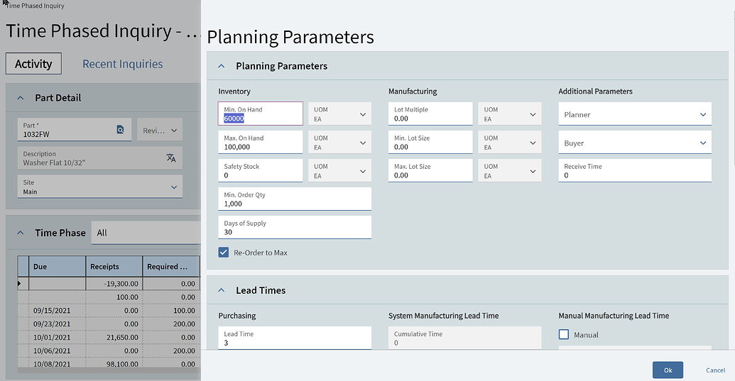 Adjusting Min/Max/Safety Values - Kinetic ERP - Epicor User Help Forum