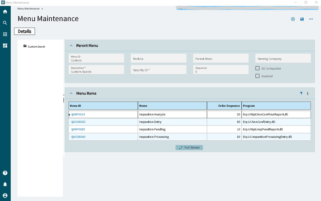 Kinetic Enabled Grayed out in Menu Maintenance - Kinetic ERP - Epicor ...