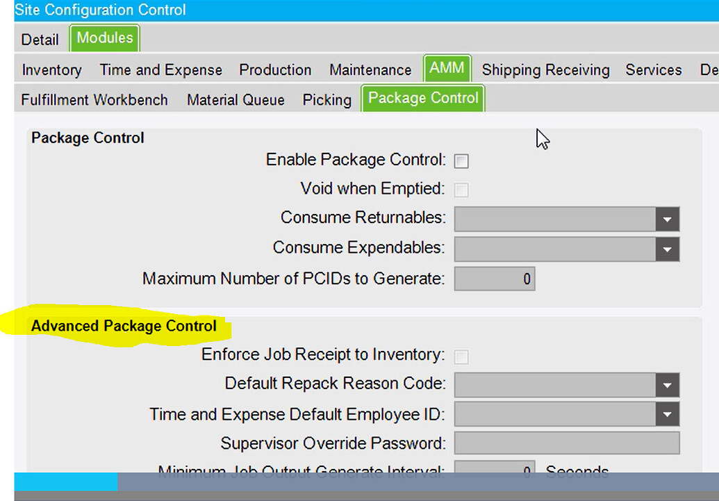 PCID & Advanced Package Control - Epicor ERP 10 - Epicor User Help Forum