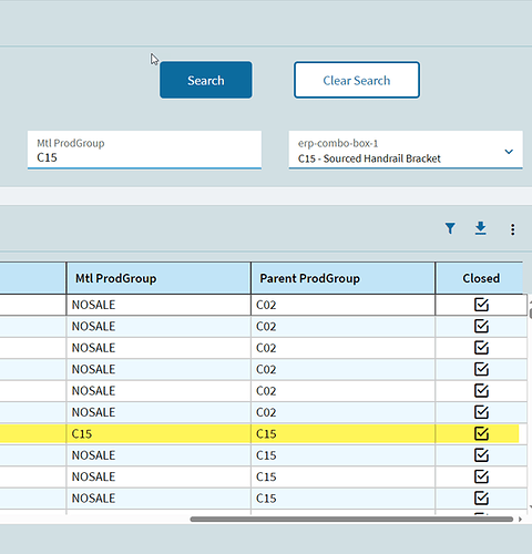 Reusable Combobox on ProdGrup.ProdGrupCombo Not Working - Kinetic ERP - Epicor User Help Forum