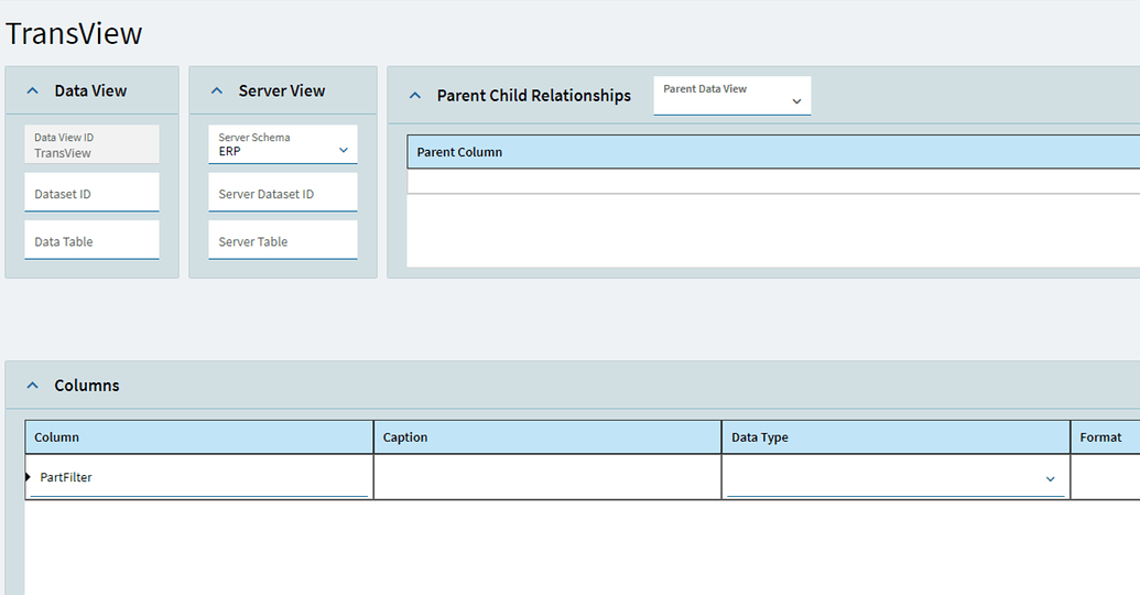 Application Studio TransView not available / undefined fields - Kinetic ...