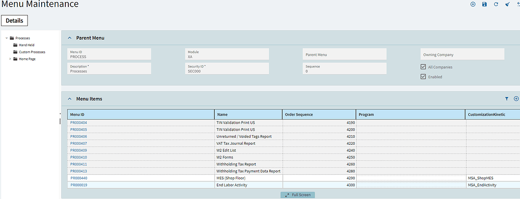 Kinetic MES custom main page. How to make it default - Kinetic ERP ...