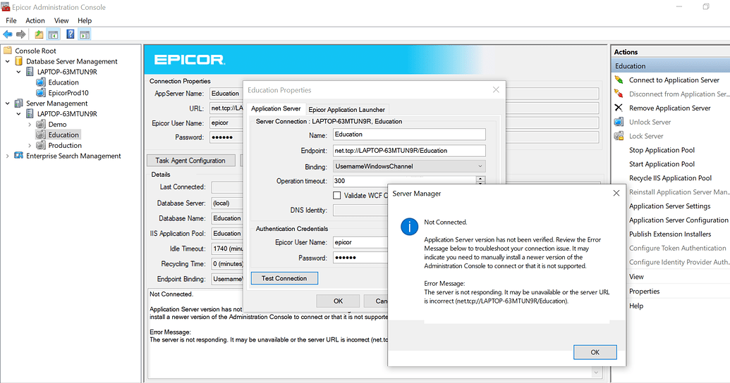 Epicor Administration Console - Epicor ERP 10 - Epicor User Help Forum
