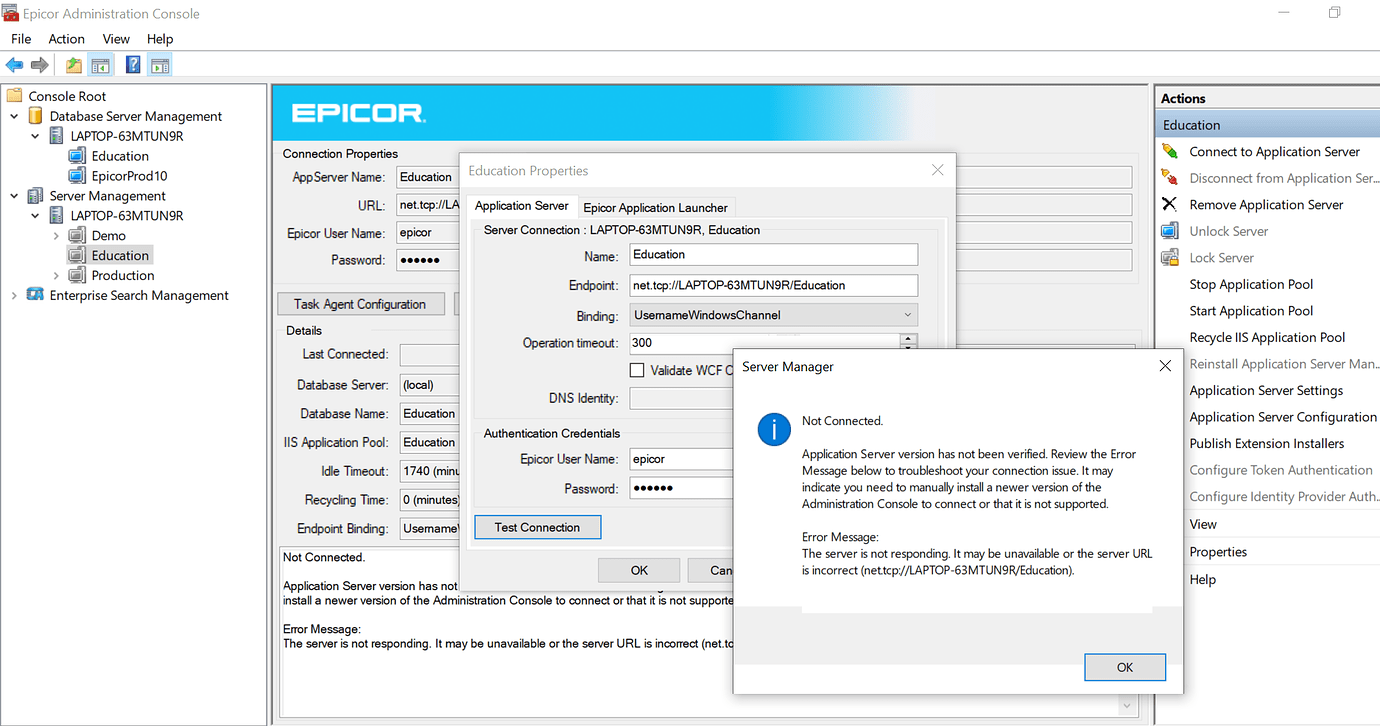 Epicor Administration Console - Epicor ERP 10 - Epicor User Help Forum