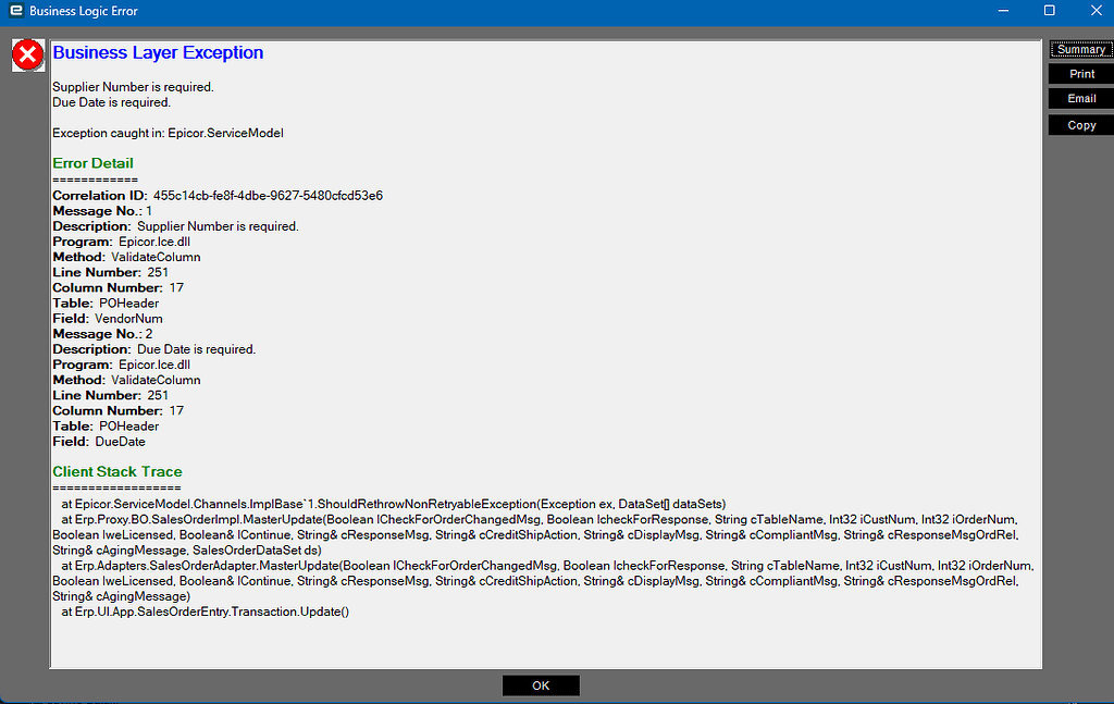 GetNewPOHeader Update issue - Kinetic ERP - Epicor User Help Forum