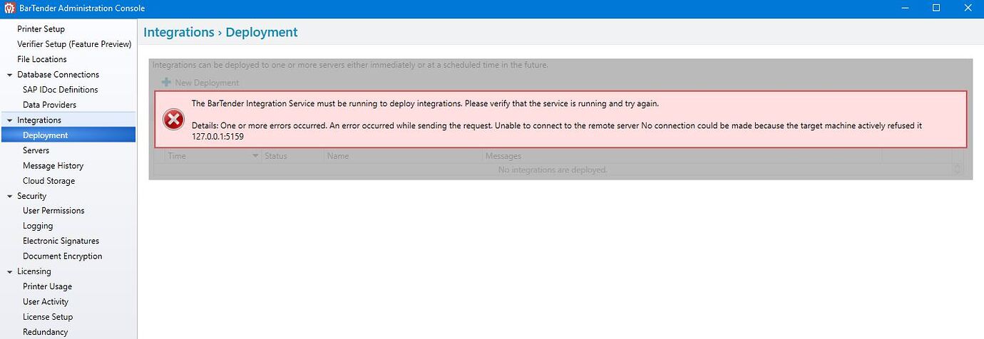 Bartender Integration not working after update to Kinetic 2022.2 - Kinetic ERP - Epicor User ...