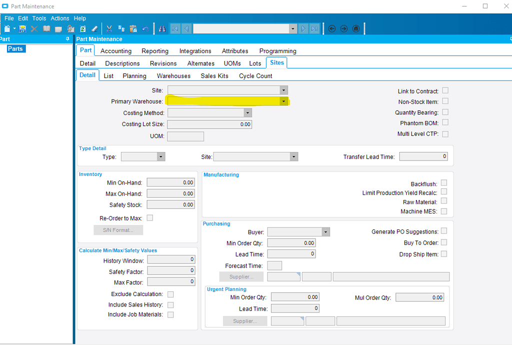 How does Epicor pick a site's primary warehouse? - Epicor ERP 10 ...