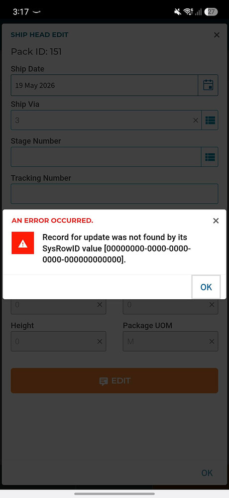EKW - Can no longer Ship/ Edit packs following 2026.100.5 upgrade ...