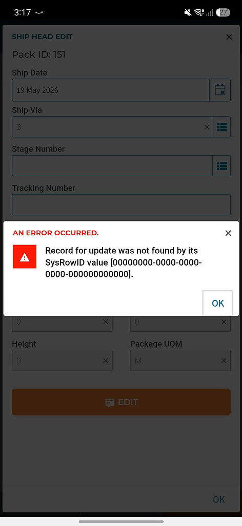 EKW - Can no longer Ship/ Edit packs following 2026.100.5 upgrade ...