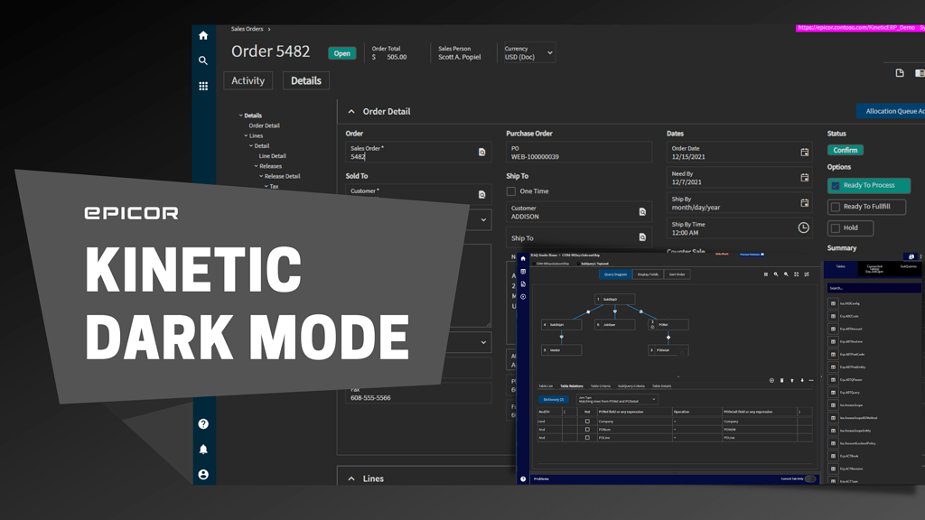[ Tips & Tricks ] Epicor Kinetic Dark Mode - Kinetic ERP - Epicor User ...