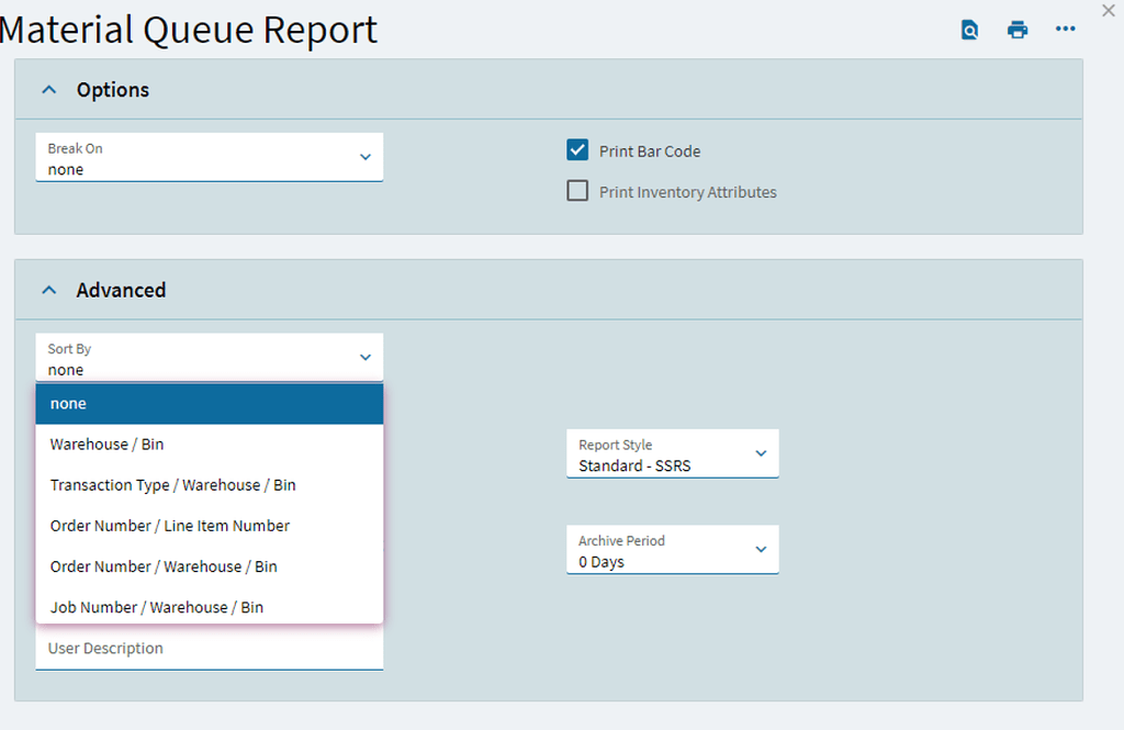 Material Queue Report - Custom Sort Order - Kinetic ERP - Epicor User ...