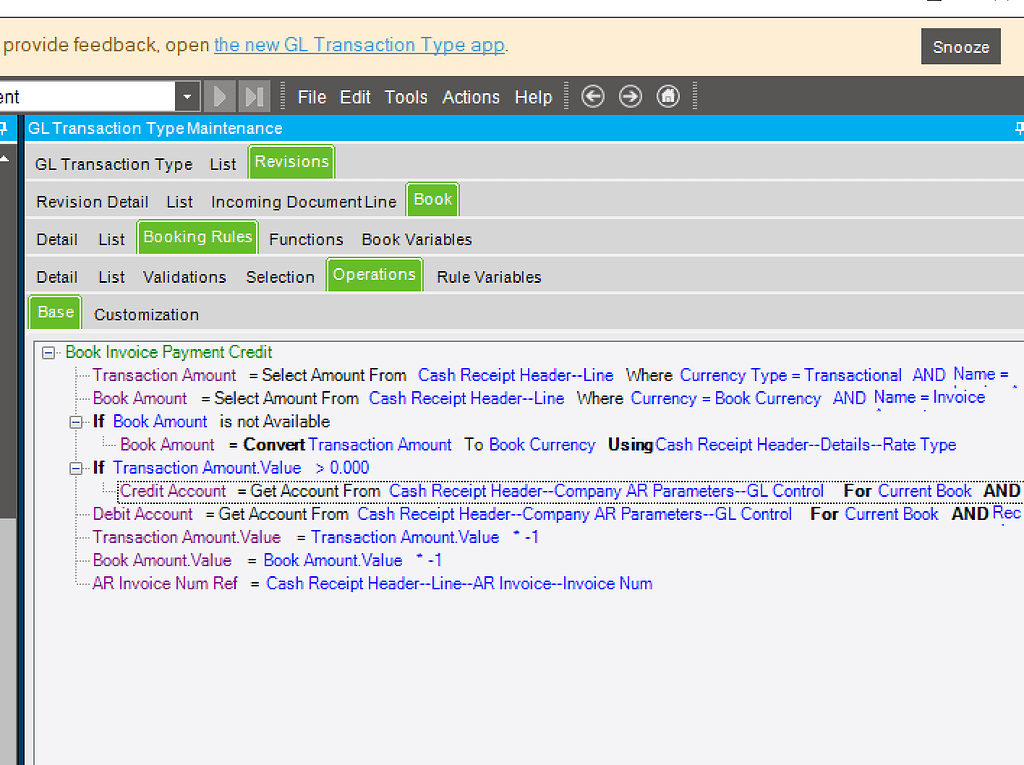Custom GL Transaction Type - Kinetic ERP - Epicor User Help Forum