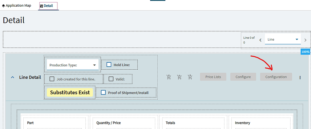 App Studio, Order Line Detail, how can I remove this header button ...