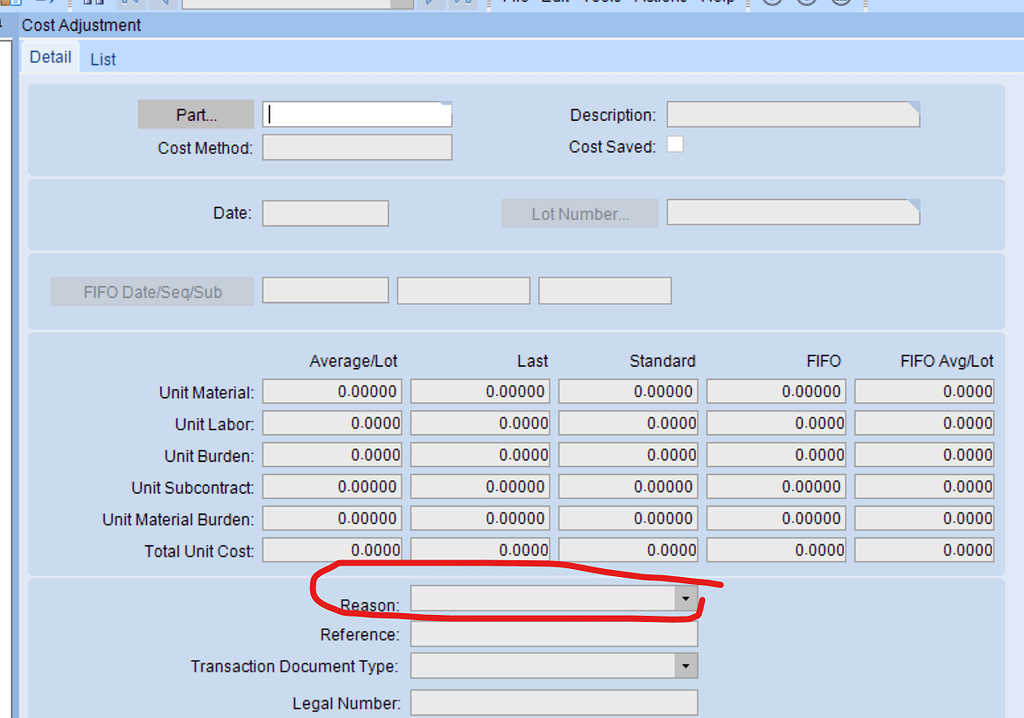 Reason code for Cost Adjustment and Quantity Adjustment - Kinetic ERP ...