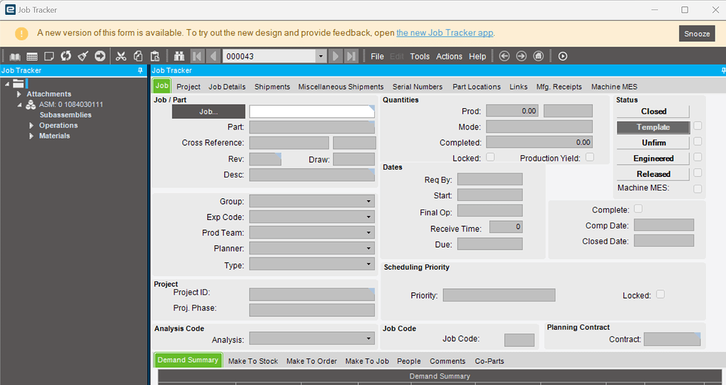 Job Tracker - Kinetic ERP - Epicor User Help Forum