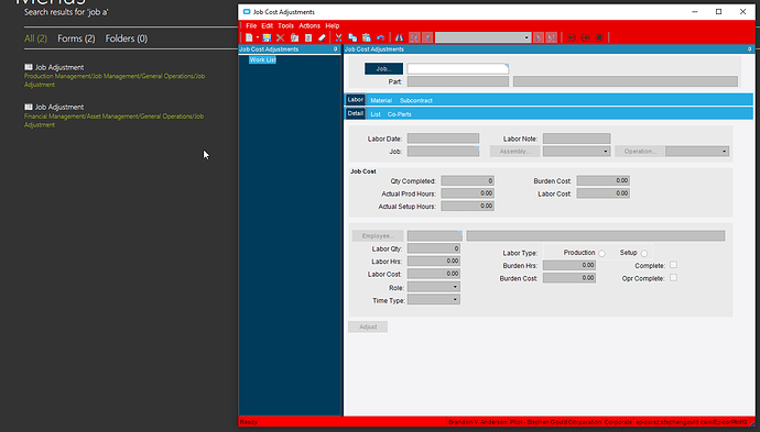 Update labor qty on a Backflush operation - Epicor ERP 10 - Epicor User ...