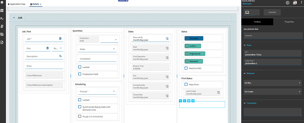 Application Studio Linking a Part Image to Job Entry - Kinetic ERP ...