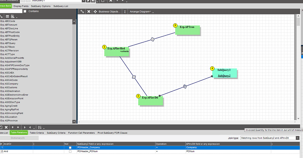 BAQ Table Relation Brainstorming - Epicor ERP 10 - Epicor User Help Forum