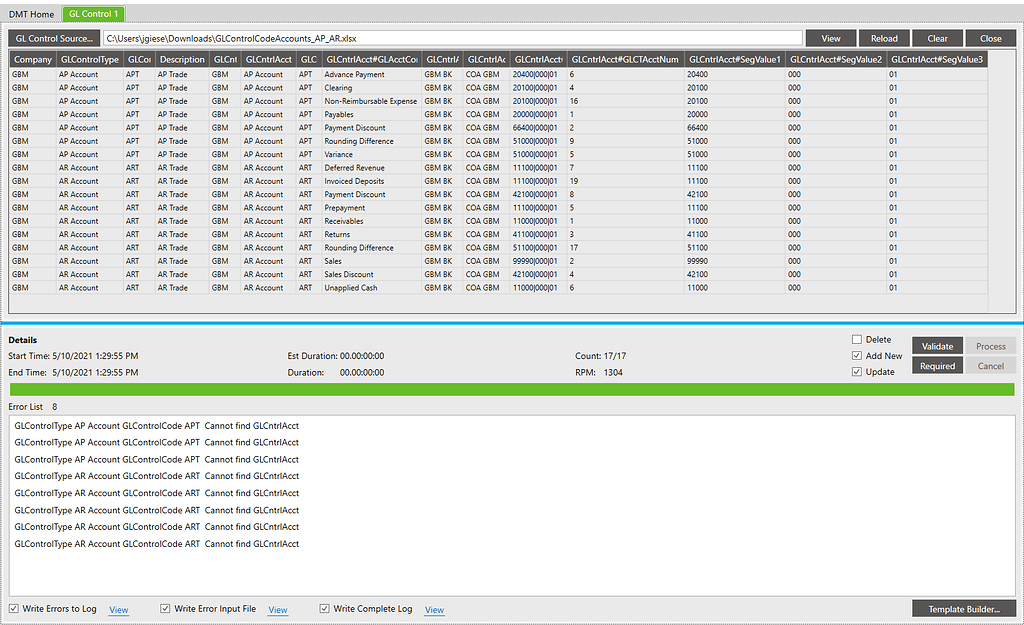 GL Control Code DMT - Epicor ERP 10 - Epicor User Help Forum