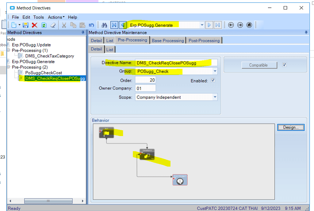I want to suppress some PO suggestions Generate PO using BPM BO.POSugg ...