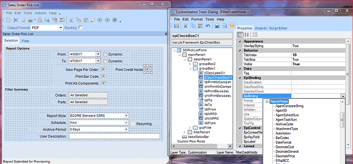 How do I pass CallContextBPMData.Number01 to SSRS report? - Epicor ERP 10 - Epicor User Help Forum