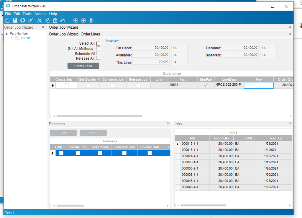 Order Job Wizard - Epicor ERP 10 - Epicor User Help Forum