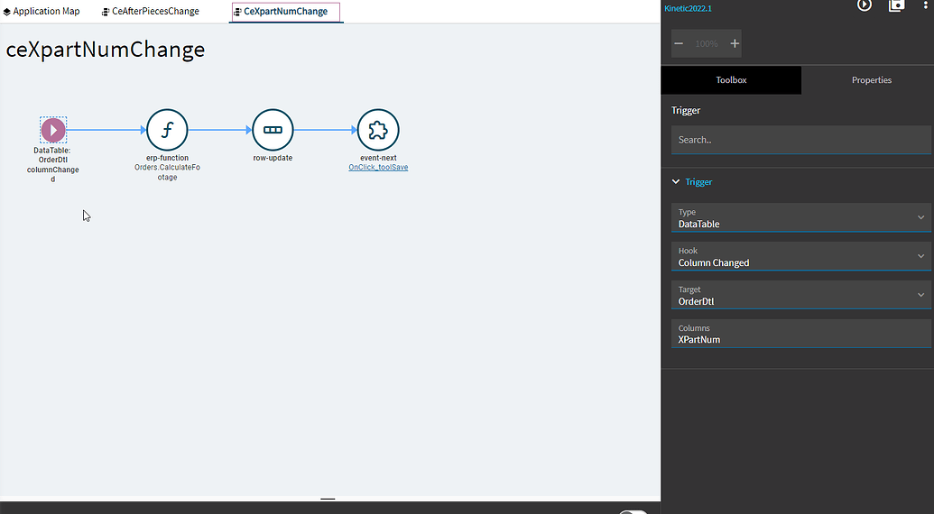 Kinetic Application Studio - populating a text box when another text field value changes ...