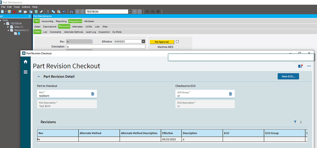 Where to save part check out on kinetic screen? - Kinetic ERP - Epicor ...