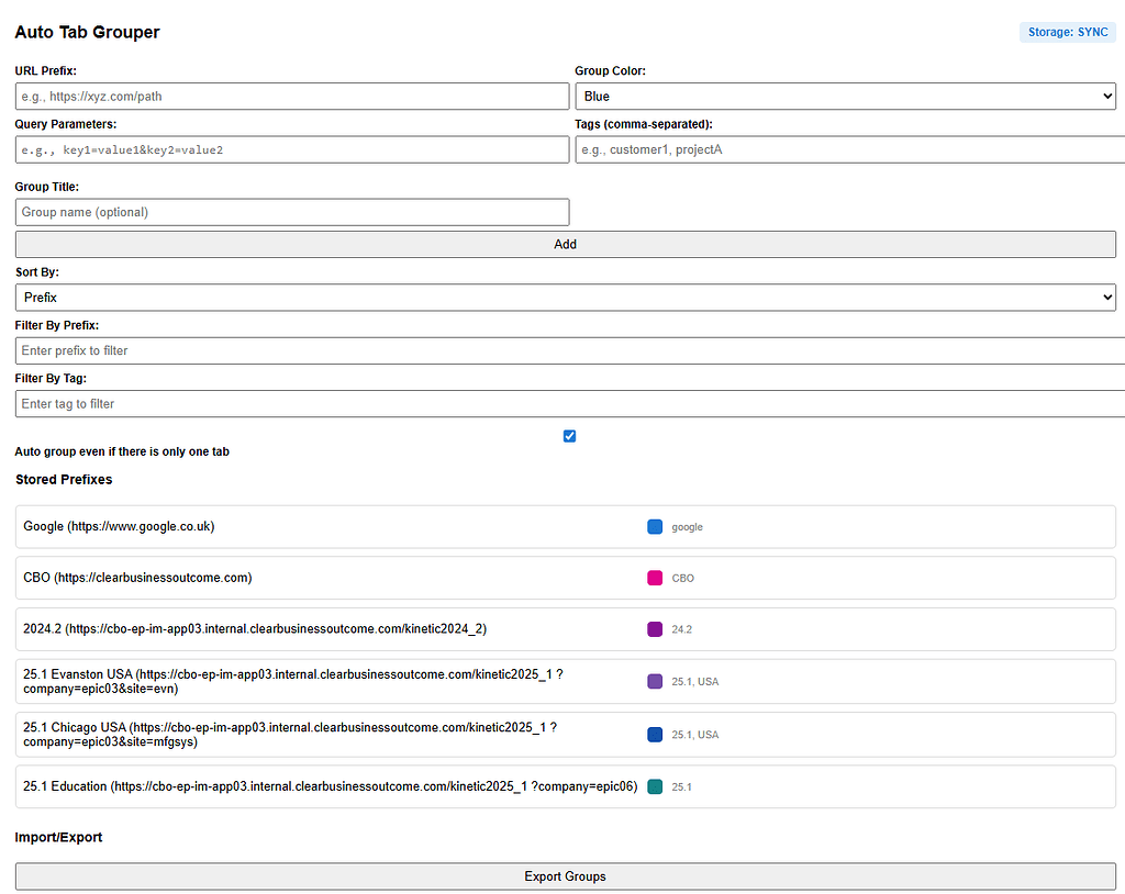 Releasing Auto Tab Grouper - A way to manage multiple companies, sites ...