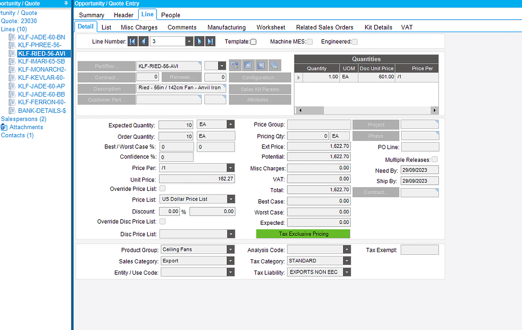 Quote Fields not calculating properly - Epicor ERP 10 - Epicor User ... Quote Fields not calculating properly - Epicor ERP 10 - Epicor User ...