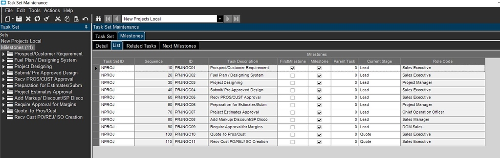 Task Set - Epicor ERP 10 - Epicor User Help Forum