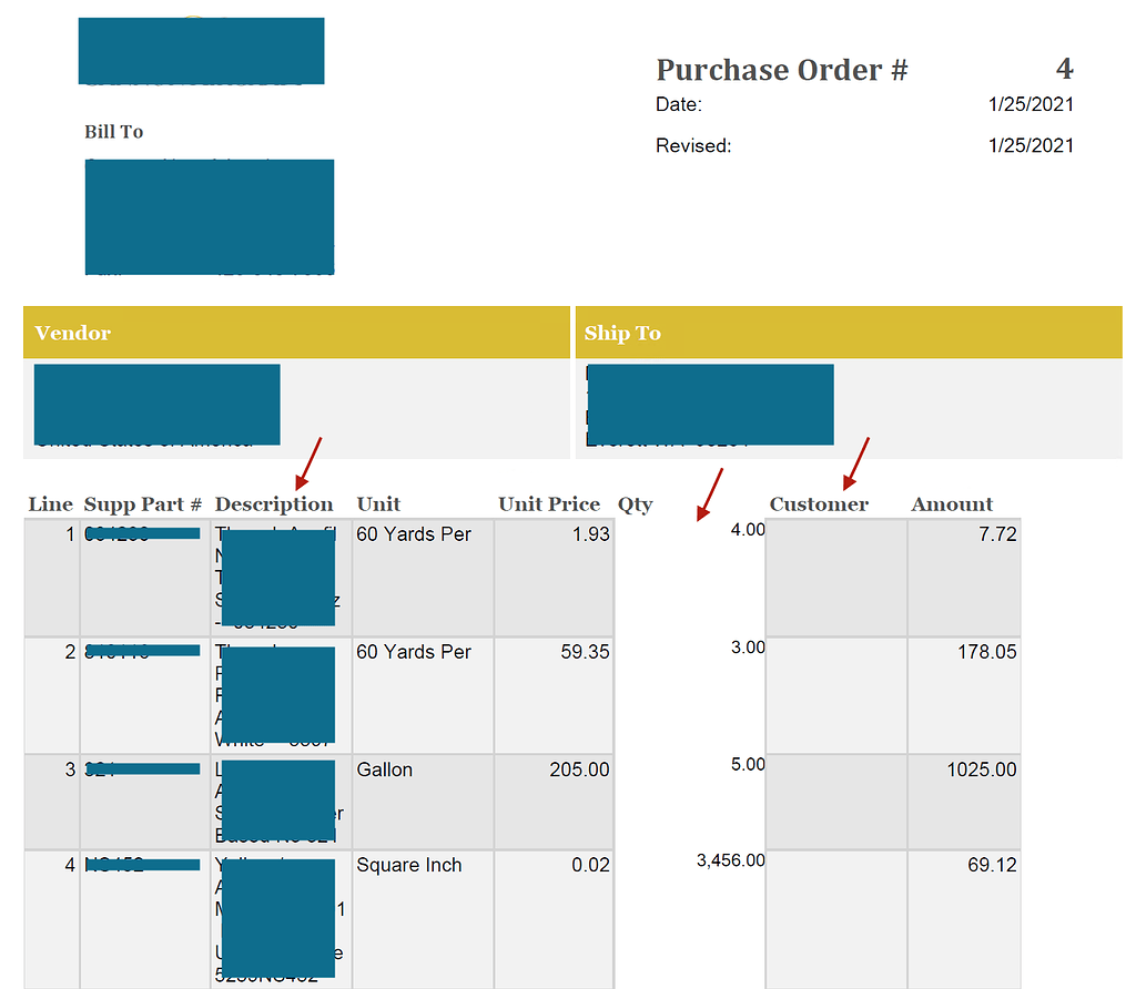 Help with creating/formatting simple table on POForm rdl report ...