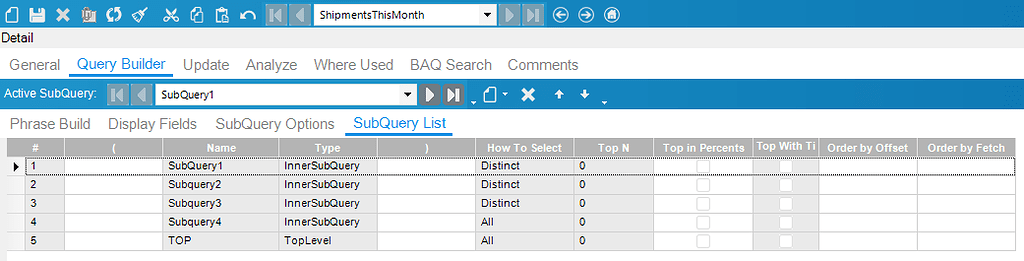 Baq Combine Multiple Subqueries Epicor Erp 10 Epicor User Help Forum 
