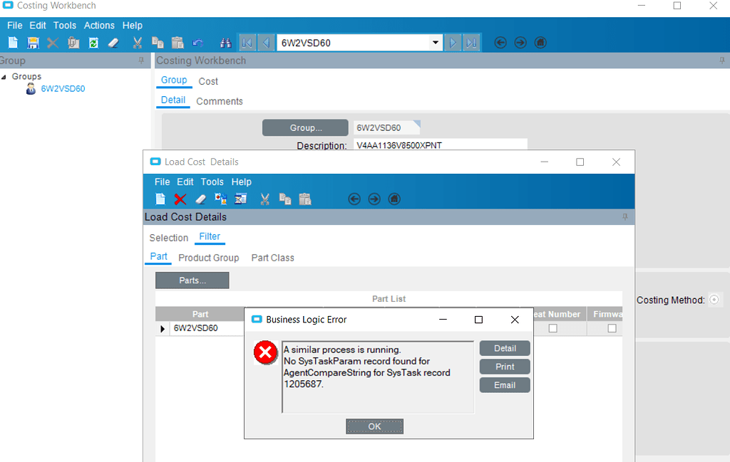 Costing Workbench- Load Cost Details - Epicor ERP 10 - Epicor User Help ...