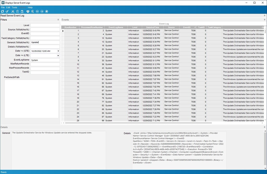 Server Event Log Dashboard - Page 2 - Experts' Corner - Epicor User ...